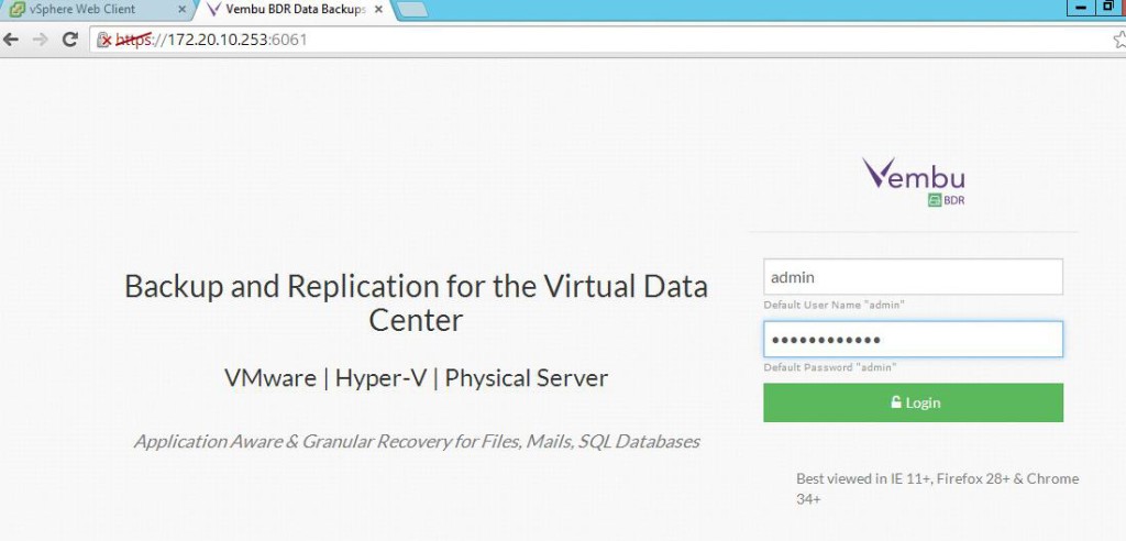 Vembu Backup - Configuring Vembu Backup for VMware vSphere