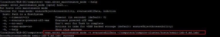 How to Manage and Troubleshoot VSAN Cluster using RVC commands