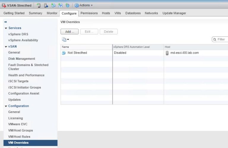 How to Disable DRS for a VM using VM Overrides Option How to Disable DRS for a VM using VM Overrides Option